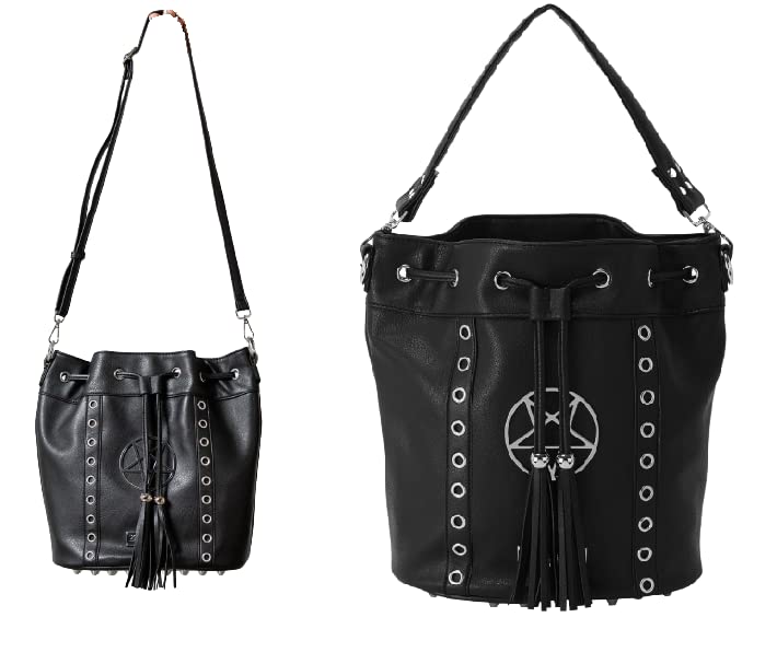 Killstar Sweet Terror Pentagram Studded Bucket Bag Crossbody Purse