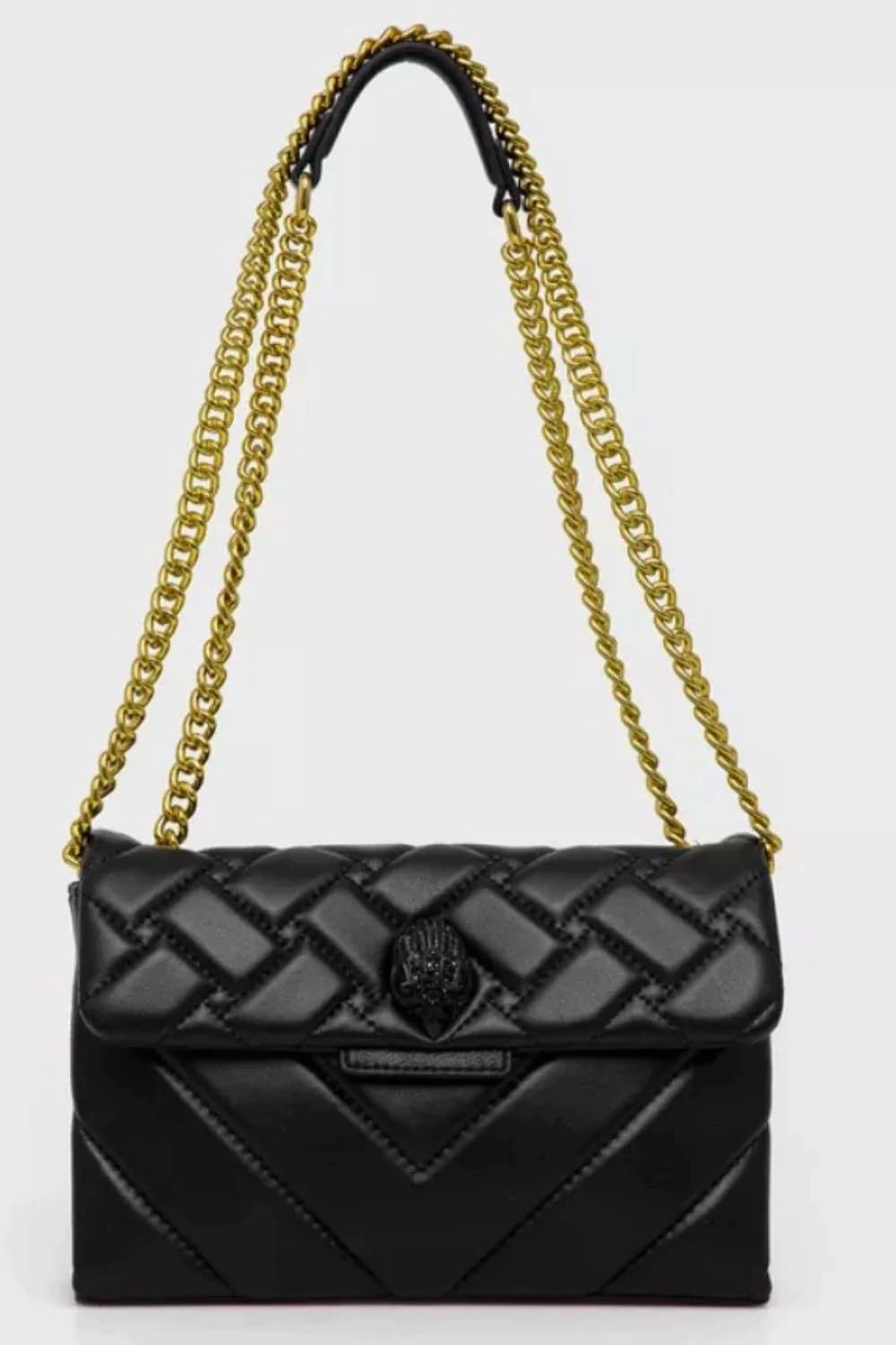 Kurt Geiger Crossbody Womens Black Kensington Drench Quilted Leather Small Bag