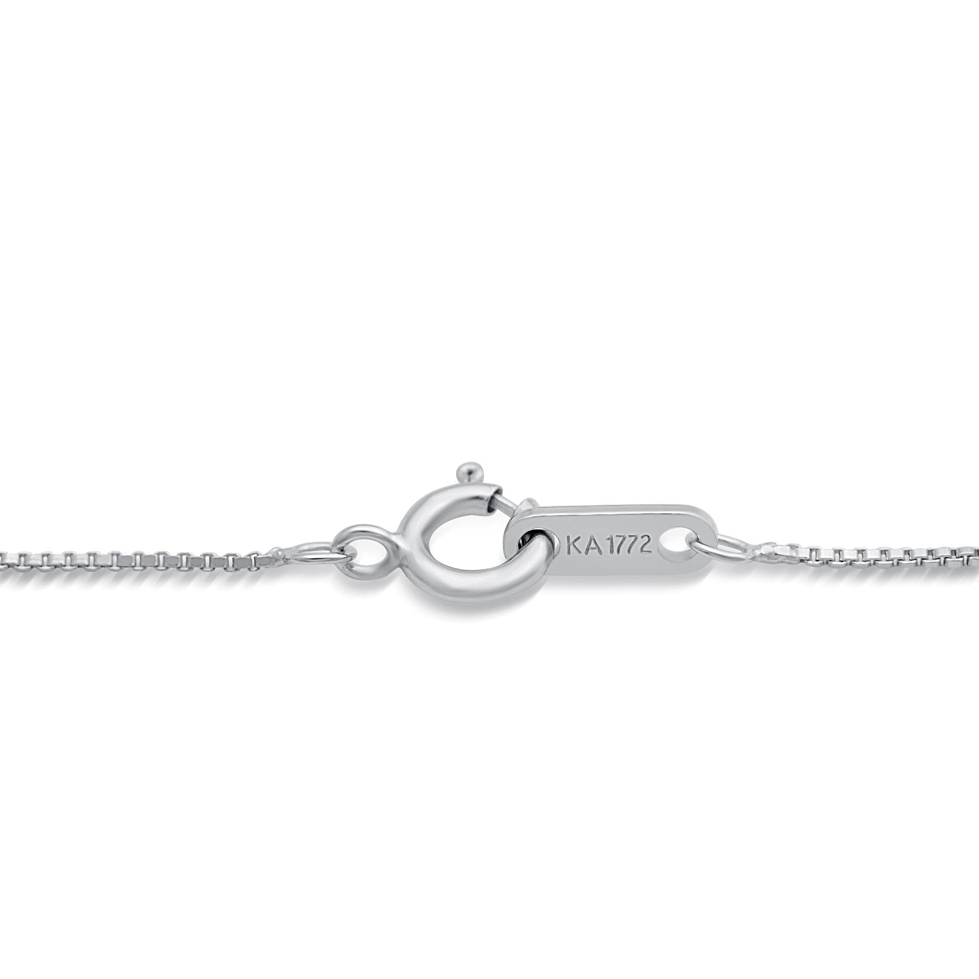 Jewelili Sterling Silver 1/10 Cttw Treated Black and Natural White Round Diamond Panda Pendant Necklace, 18" Box Chain