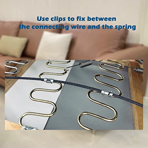 Kaupuar Upholstery Stay Wire for Sofa Furniture Springs Repair Kit ,40 Clips ,Each Section is 25 Inches Long *6 Pcs.