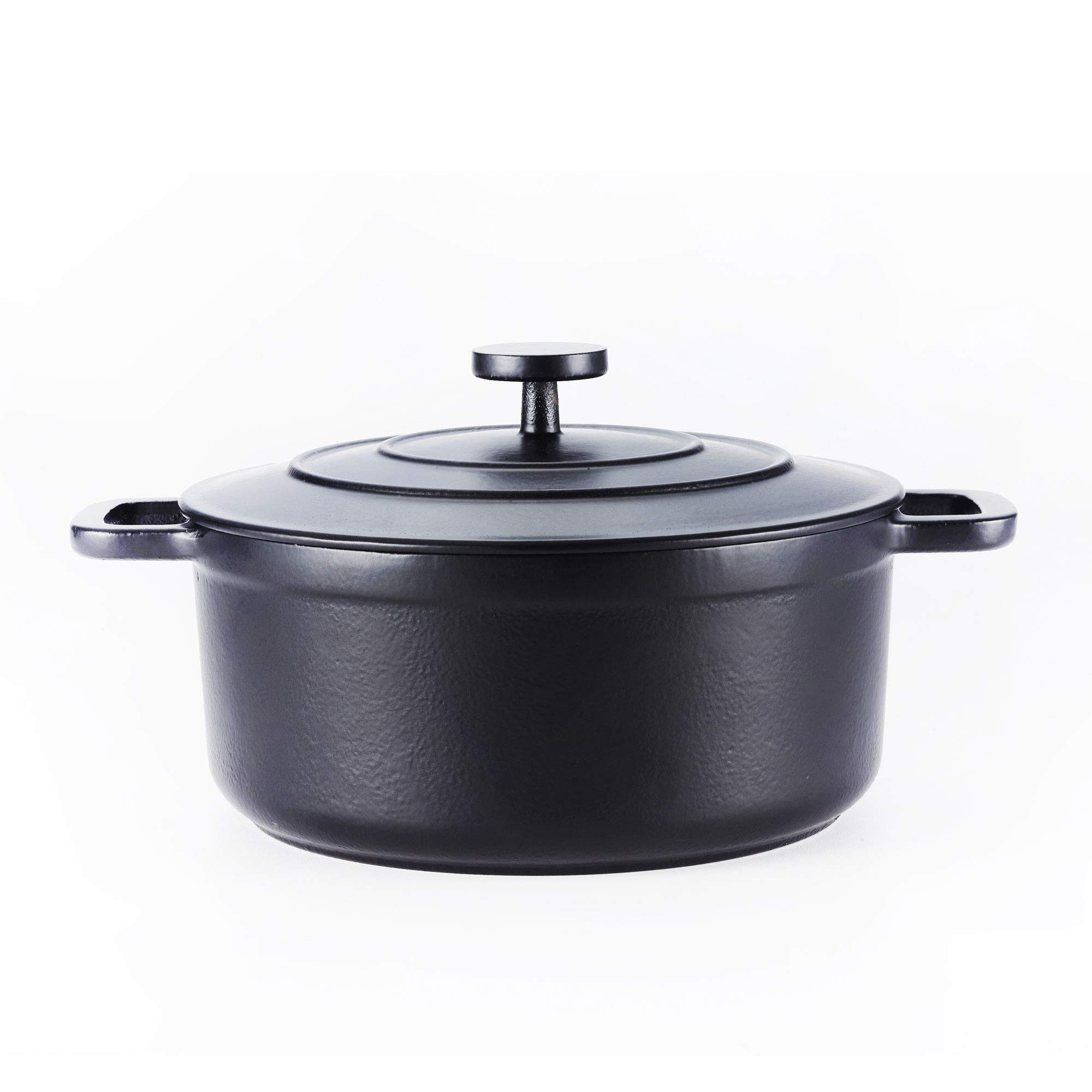 MOOSSE Premium Dutch Oven, Enameled Cast iron Pot for Induction Cooktop, Stove, Oven, No Seasoning Required, Made in Korea, 4.2 Quarts (4L), 9.4β (24 cm)