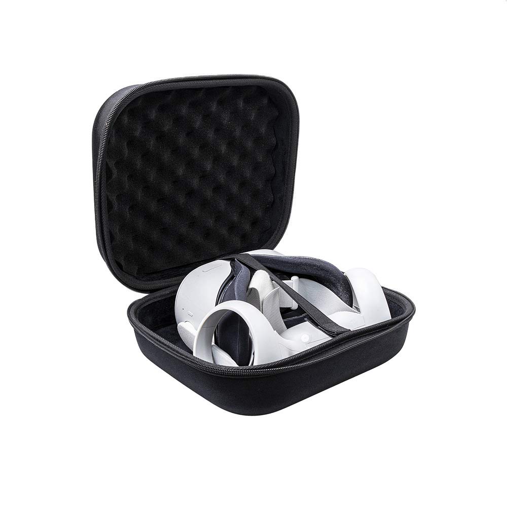 Hard carrying case for Oculus Quest 2 All-in-one VR Gaming Headset – 64GB 128GB Protective Storage travel Box (Black)