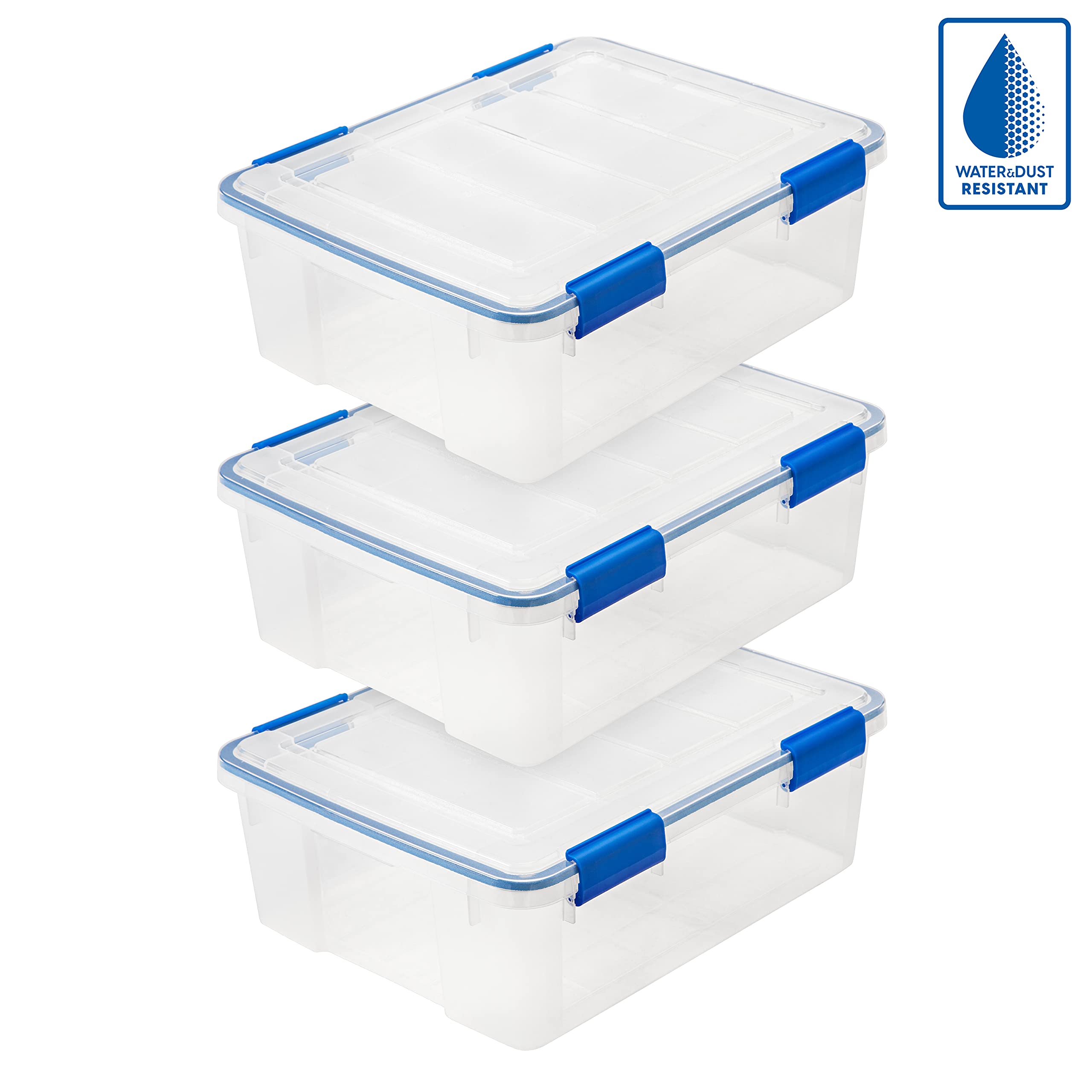IRIS USA Plastic Storage Boxes and Containers Bundle (3 Pack 26.5 Quart + 6 Pack 12 Quart)