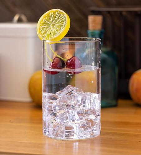 JUVITUS 10 FL oz Premium Borosilicate Clear Glass Tall Highball Glass Tumbler (4 Pack)