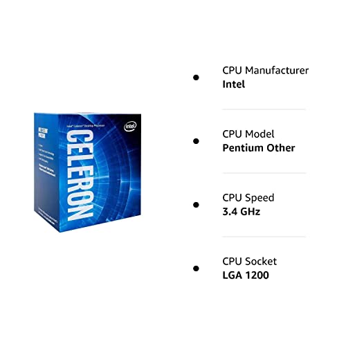 Intel® Celeron G-5900 Desktop Processor 2 Cores 3.4 GHz LGA1200 (Intel® 400 Series chipset) 58W, Model Number: BX80701G5900