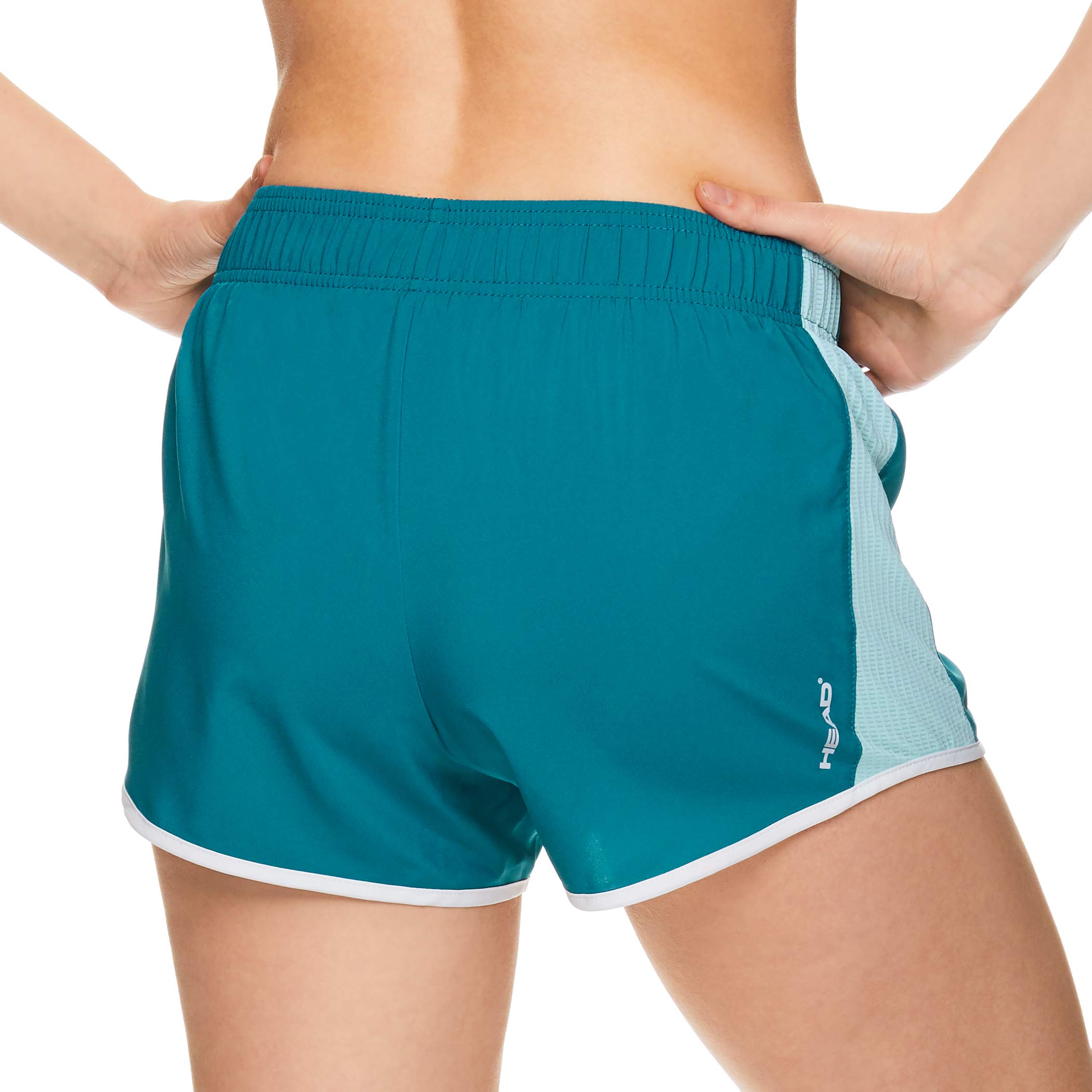 Head Women's Athletic Workout Shorts - Tennis Gym Training & Running Short - Ally Crystal Teal, Small