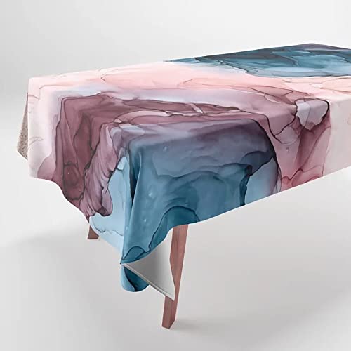 NUER Smoke Style Printed Tablecloths Home Decor Rectangular Party Tablecloths Smudge Resistant Tablecloth Dust Cover A7 140x210cm