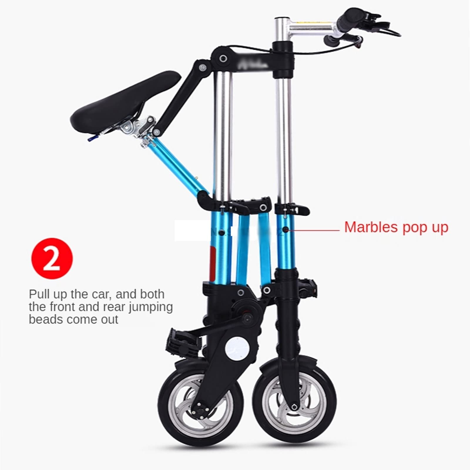 LIANAIddzxc Electric Bikes Foldable Mini Ultra-light12 inch Folding Bicycle Portable Scooter Outdoor Bicycle Without Inflation (Color : Rojo)