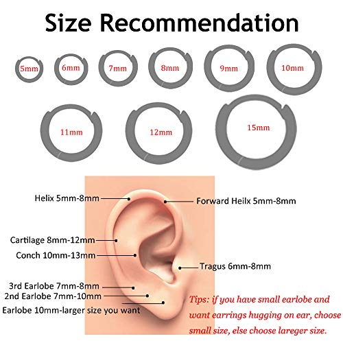 Lansora Cubic Zirconia Pave Cz Hoop Earrings Huggie Tiny Mini Small for Cartilage Sterling Silver Gold Plated 11mm 9mm 8mm 7mm Hoop Earrings