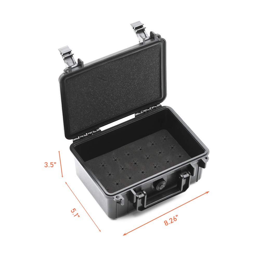 HUNTCOOL Archery Broadhead Case Hunting Accessory ABS Waterproof Ammo Storage Box Holds 28 Broadheads with Keyhole (Case Only) (AC-012M)