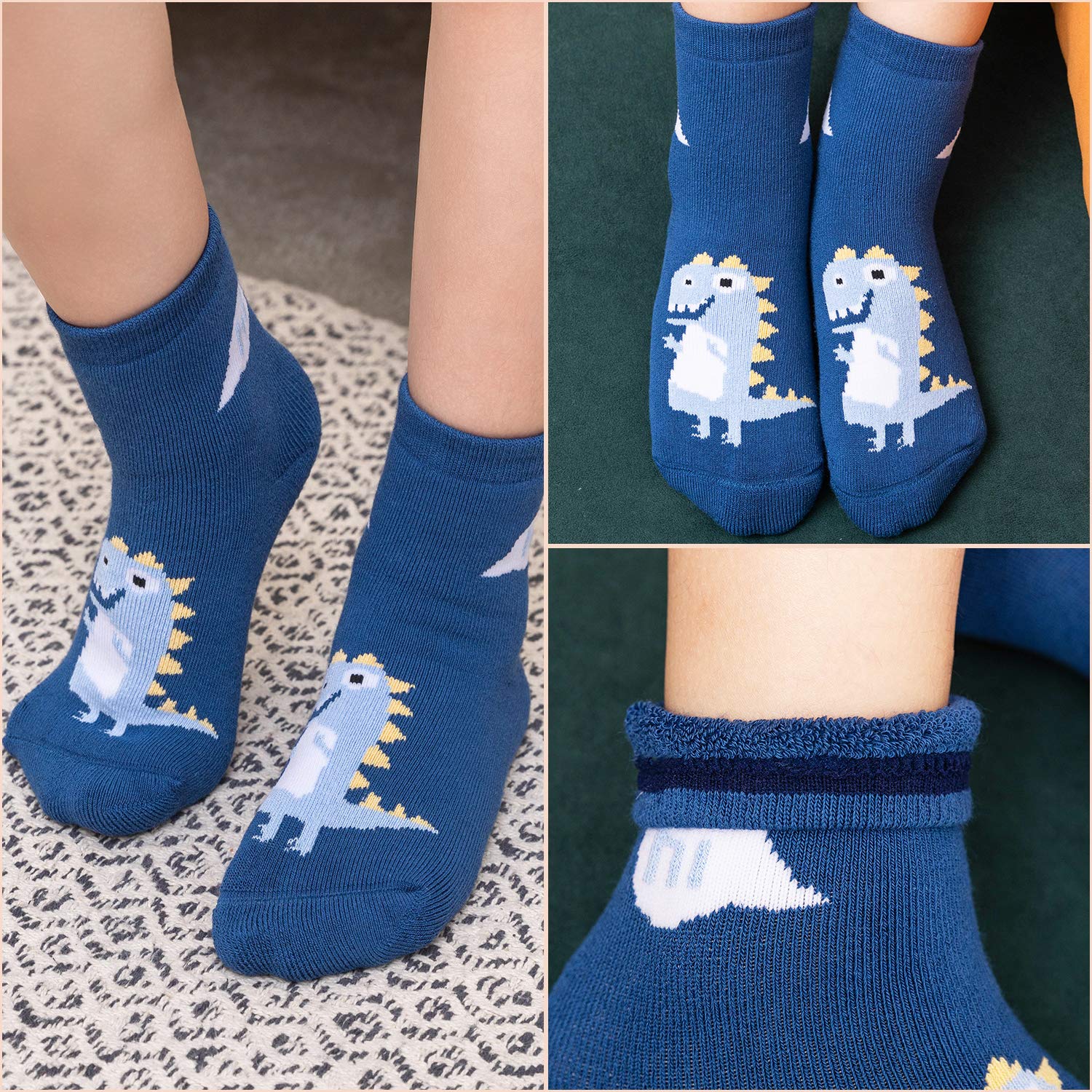 HowJoJo Toddler Boys Thick Cotton Socks Kids Warm Socks Winter Thermal Crew Socks 3-5 Years