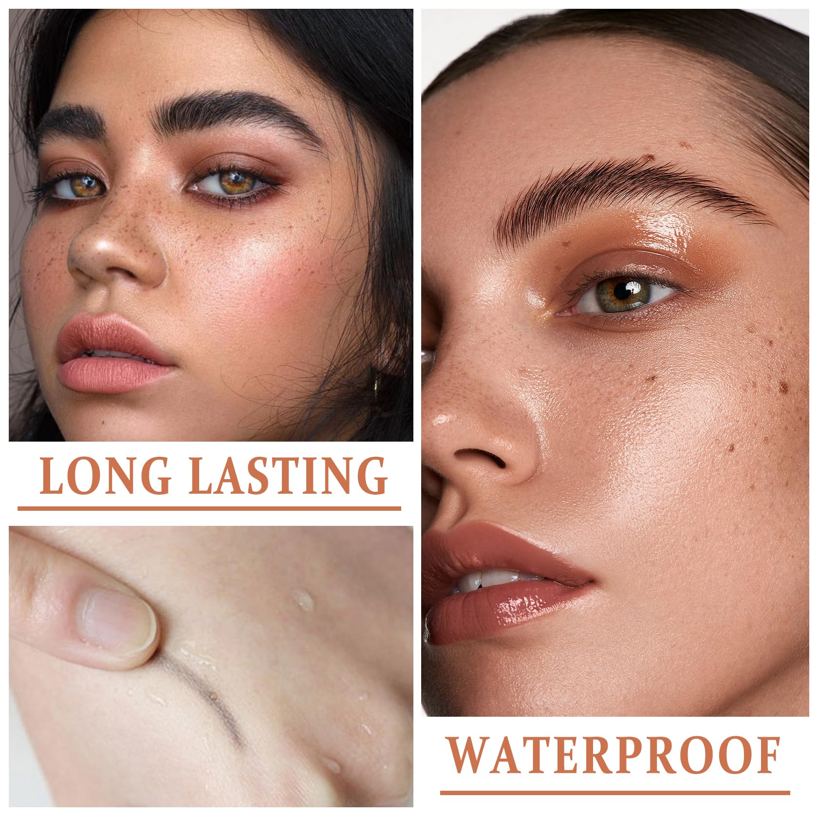 Peel Off Tattoo Eyebrow Gel,Eyebrow Tattoo Peel Off Natural and Elegant Brow Color,Long Lasting Waterproof Easy Peel Off Eyebrow Brow Tattoo Makeup (Brown)