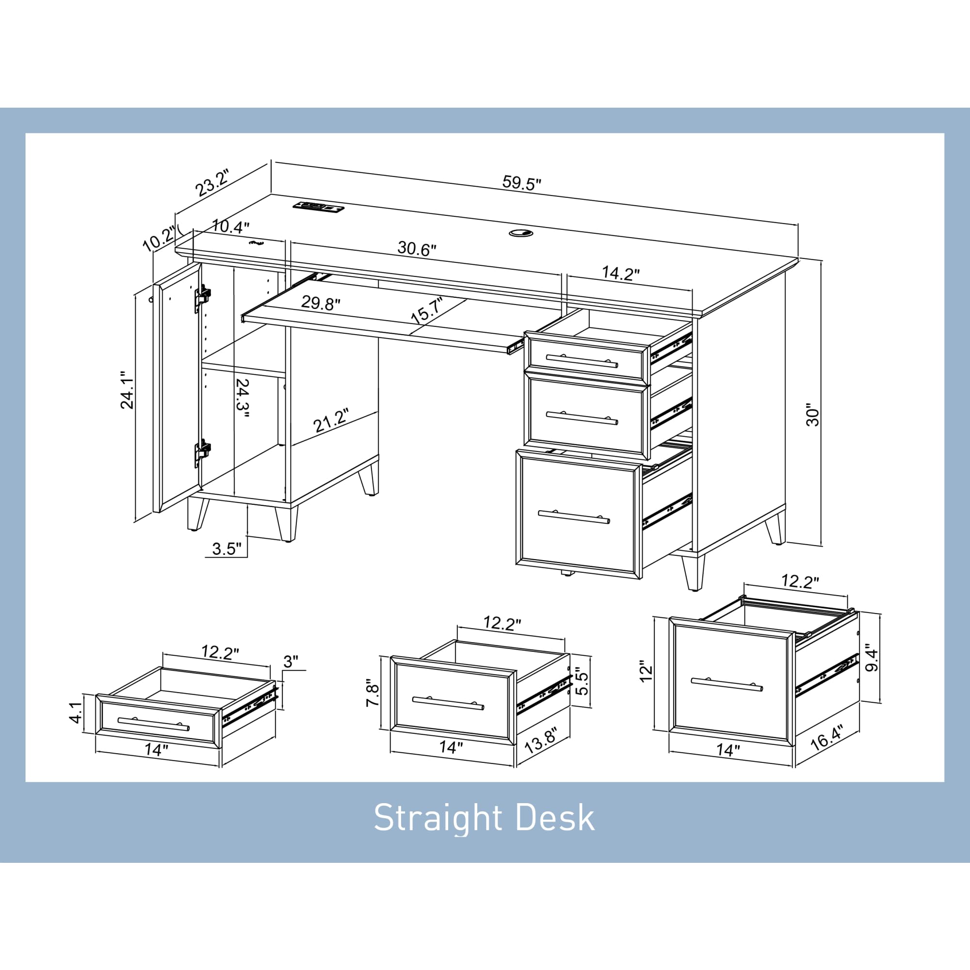 RealspaceĀ® Koru 60"W Straight Computer Desk With Integrated Power & Charging, Natural Oak