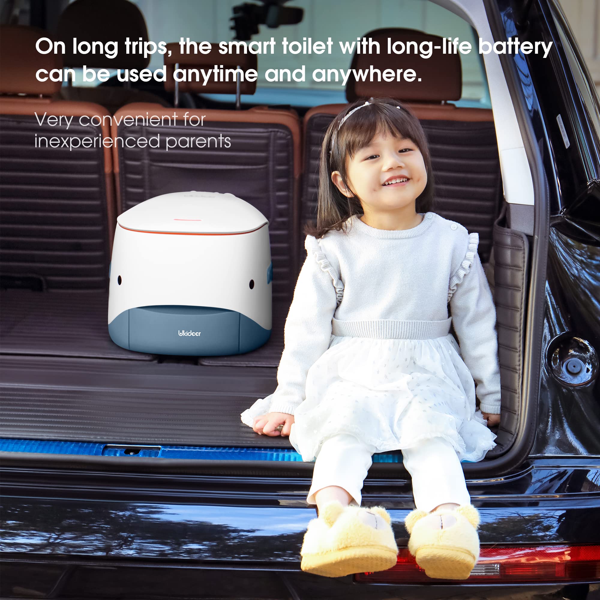 Potty Training Toilet, Vtechvat Automatic Replace Packaging Toddler Potty with Sensor Cover Battery Supply, Smart Potties Seat for Boys Girls Baby