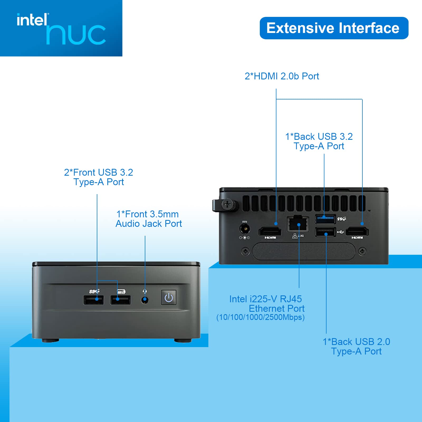 Reatan Intel NUC12WSHI5 Mini PC Mini Computer,Win 11 Mini Computer,i5-1240P 10 Core,12 thread,Up to 4.4 GHz Turbo,NVMe SSD DDR4RAM,WiFi 6E,BT 5.2,8K Support,Gigabit Ethernet,HTPC(16GB RAM+512GB)