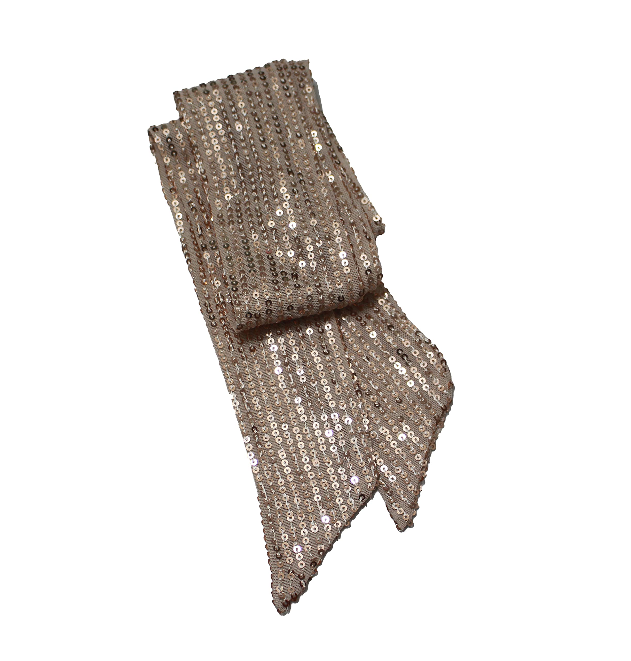 HI-party Small scarf with fashionable sequins for decoration (Golden)