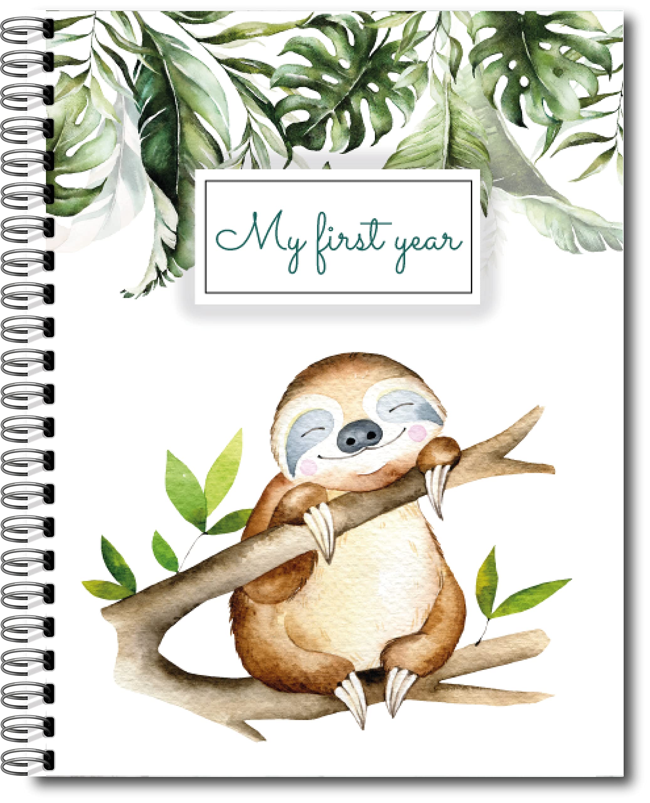 My Baby book, memories book, baby journal (Forest animals) Keepsake for Baby Boy or Girl, Timeless First Year,