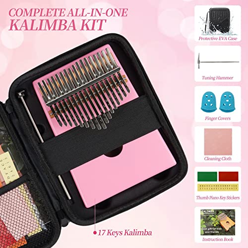 Kalimba,Thumb Piano 17 Key, Kalimba Finger Piano Gift for Kids Adult Beginners