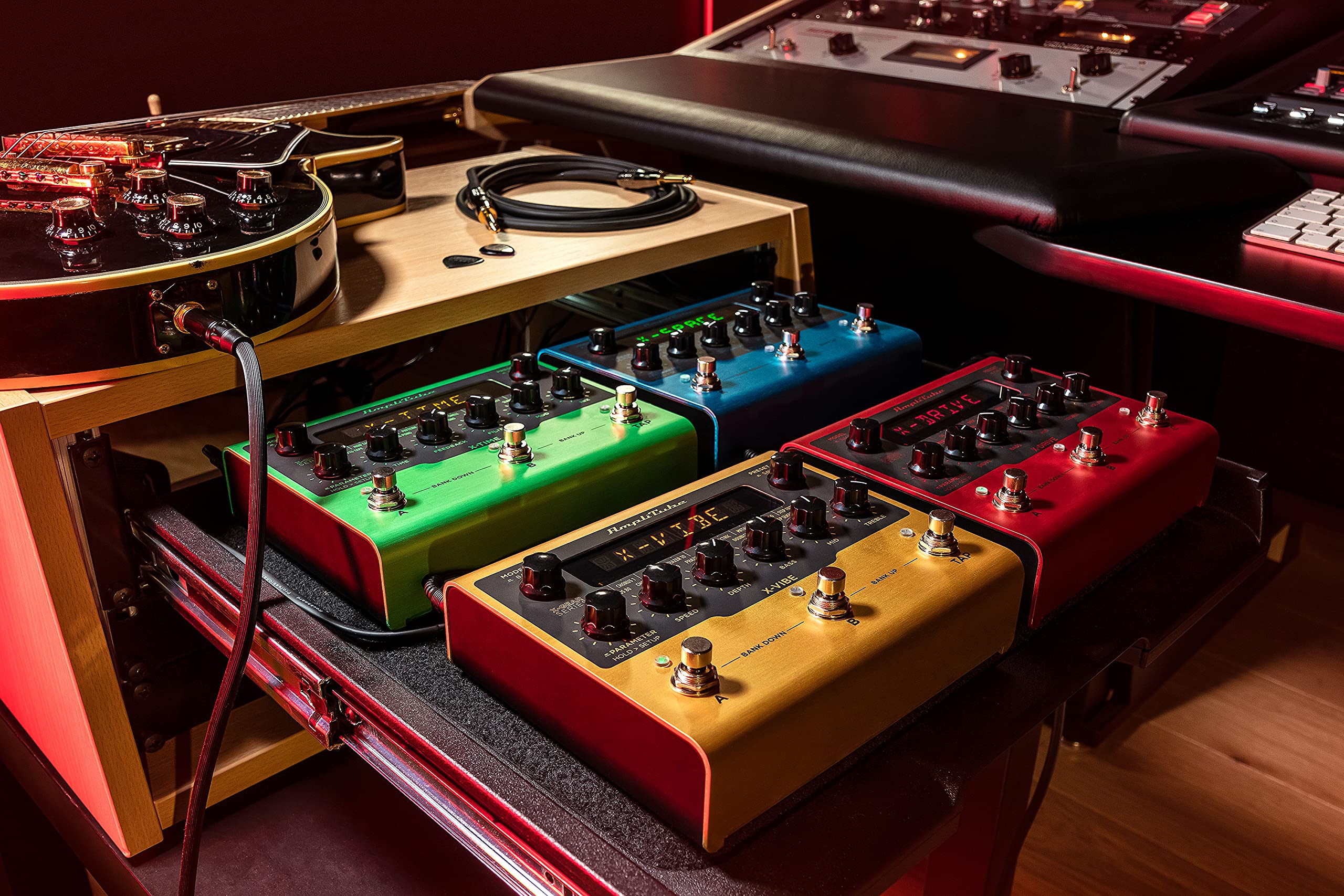 IK Multimedia AmpliTube X-VIBE Yellow Modulation Pedal, 16 iconic effects, true stereo, software integration