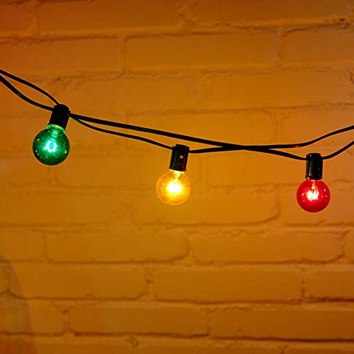 hhxiao String Lights 7.5m Led Colorful Bulb Globe String Lights 25pcs Courtyard Waterproof Lamp Glass Light Bulbs Wedding Home Garden Decor