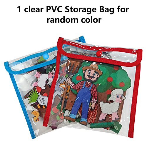 Mewise 64 Pieces Farm Animals Felt Story Pieces for Toddlers,Preschool,Storytelling Teaching Play Kits for Felt Board…