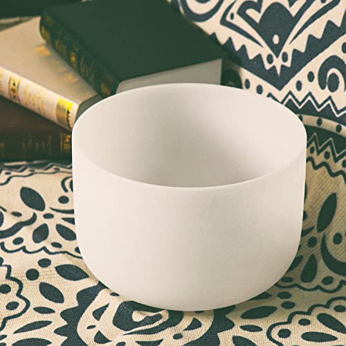 KVKA 432 Hz Crystal Singing Bowl F Note Heart Chakra 14 Inch With Carrying Case