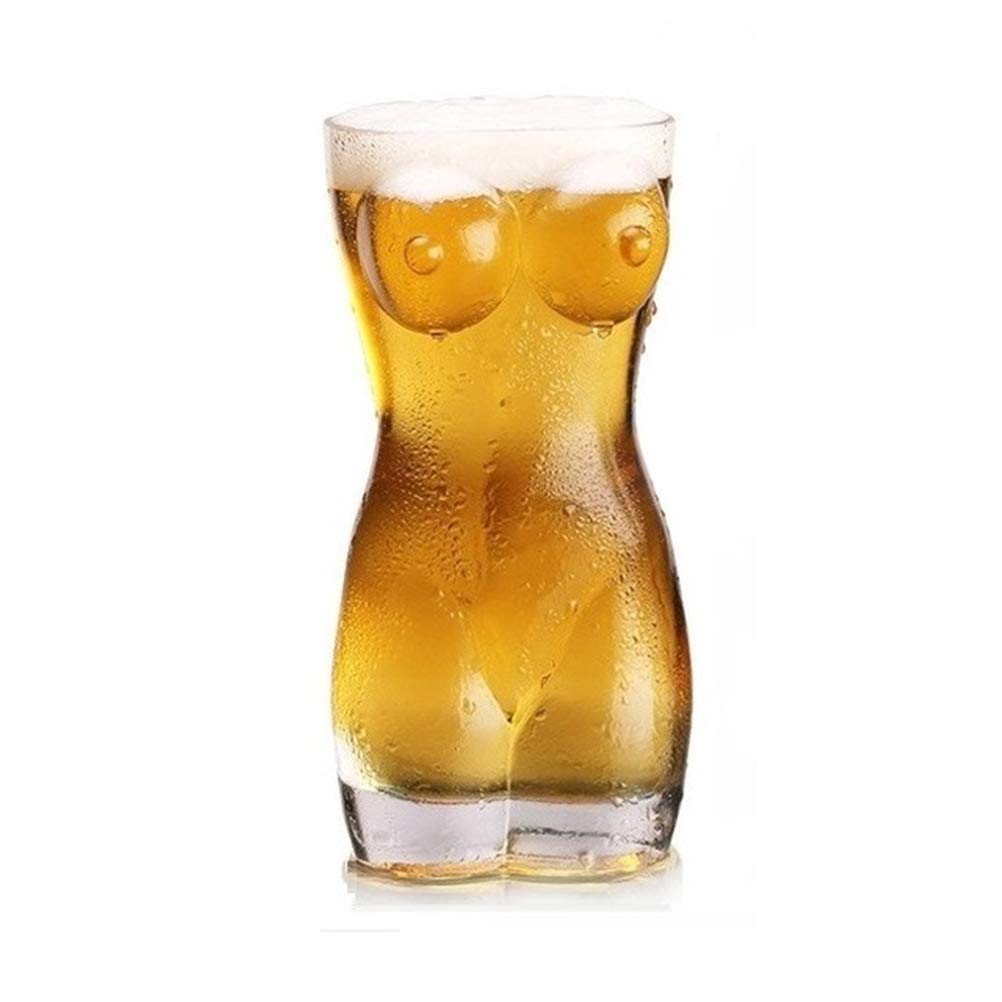 JUOPZKENN Transparent Human Body Glass, 400ML, Lead-Free, Novelty Wine Glass, Drinking Cup for Beer, Vodka, Whiskey, Party