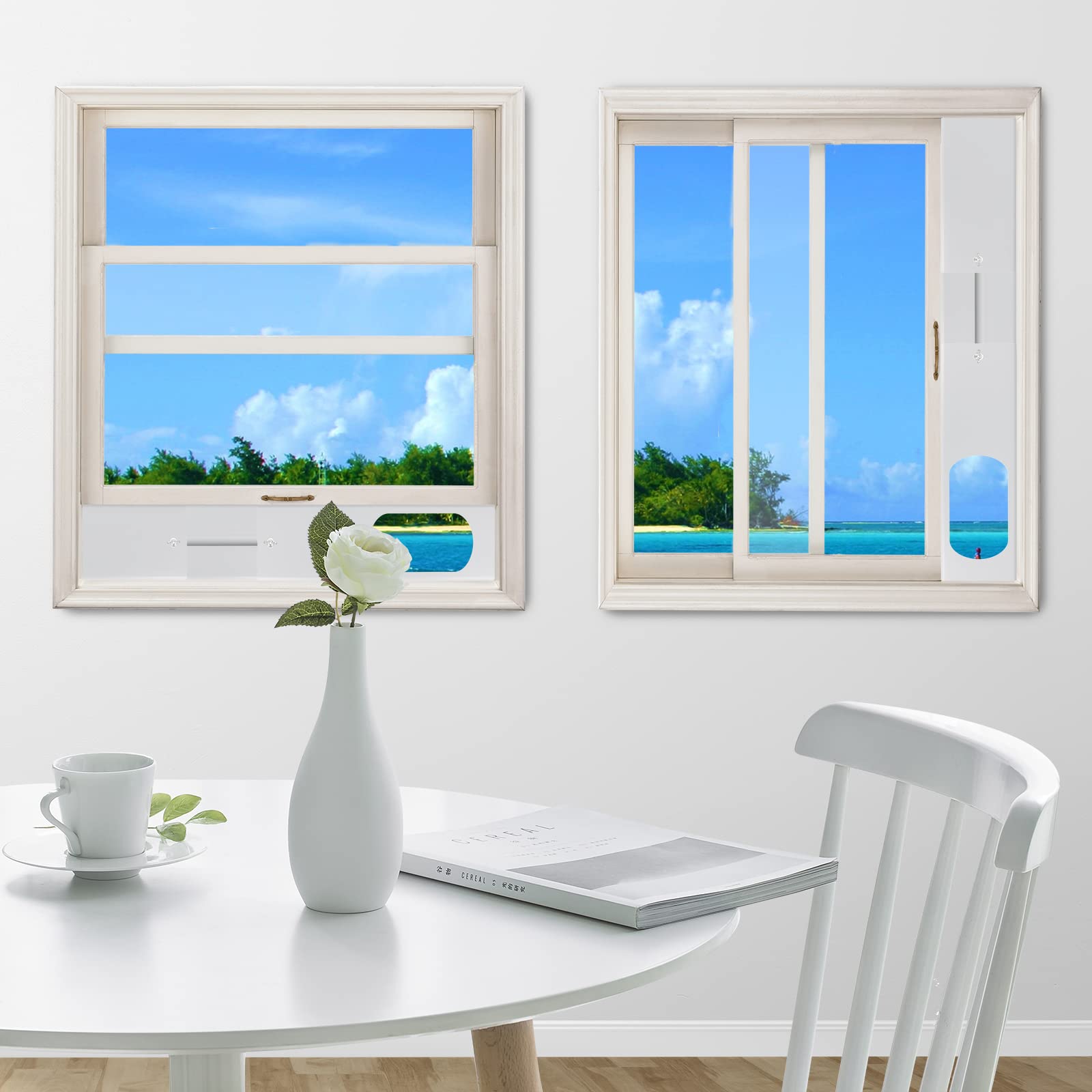 NWESTUN Portable AC Window Kit, 2024 New Upgrade Portable AC Window Vent Kit, Portable AC Kit with 2Pack 3m Window Seal, Adjustable Sliding Window AC Vent Kit for Exhaust Hose with 5.1"/13cm Diameter