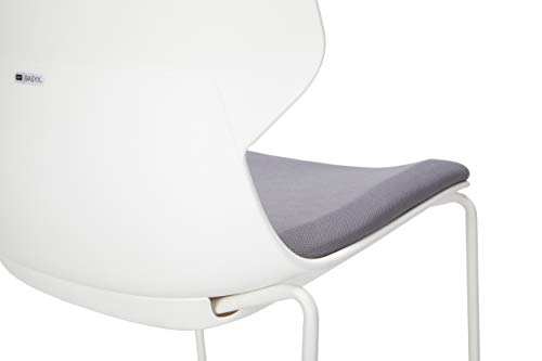 HON Basyx Contempo Guest Stool, 2 Pack, White/Charcoal