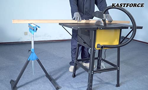 KASTFORCE Heavy-Duty Roller Stand 300 Lbs 136kg Loading Capacity (3 in 1 Roller), Adjustable Miter Saw Extension, Folds Flat for Easy Storage, 2 Inch (50mm) Stainless Steel Roller KF3012