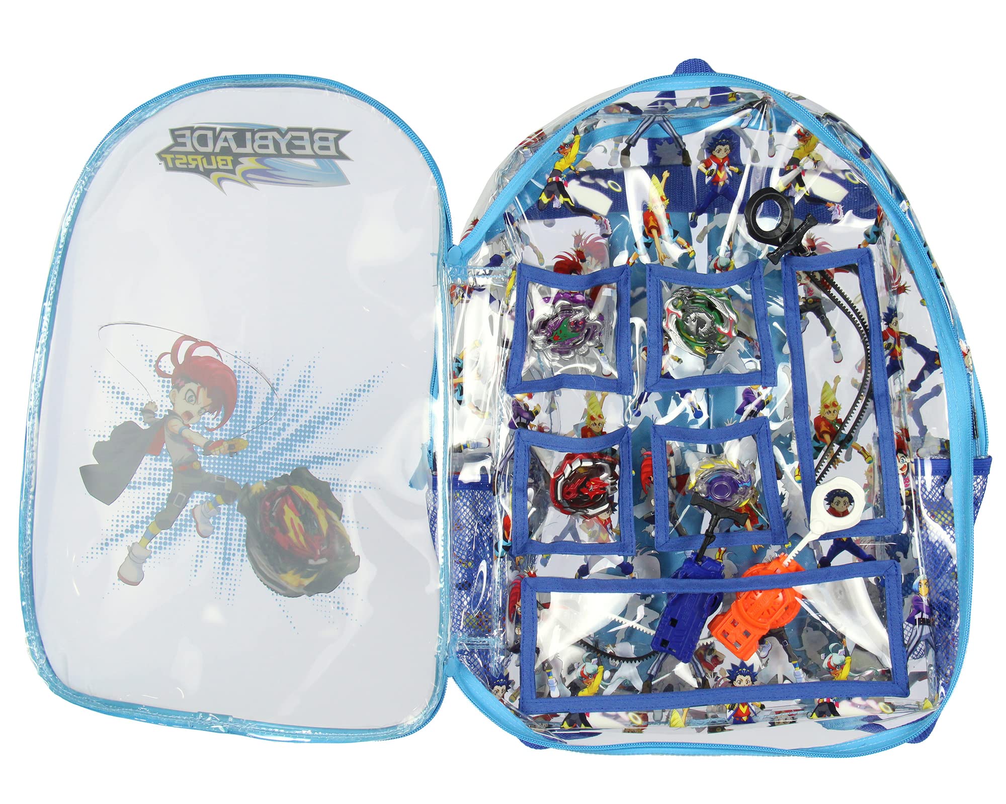 INTIMO, Beyblade Burst Heavy Duty Clear School Travel Backpack Book Bag