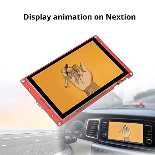 Naroote LCD Display Module, 128MB Flash 7 Inch 512KB SRAM HMI Display for Car
