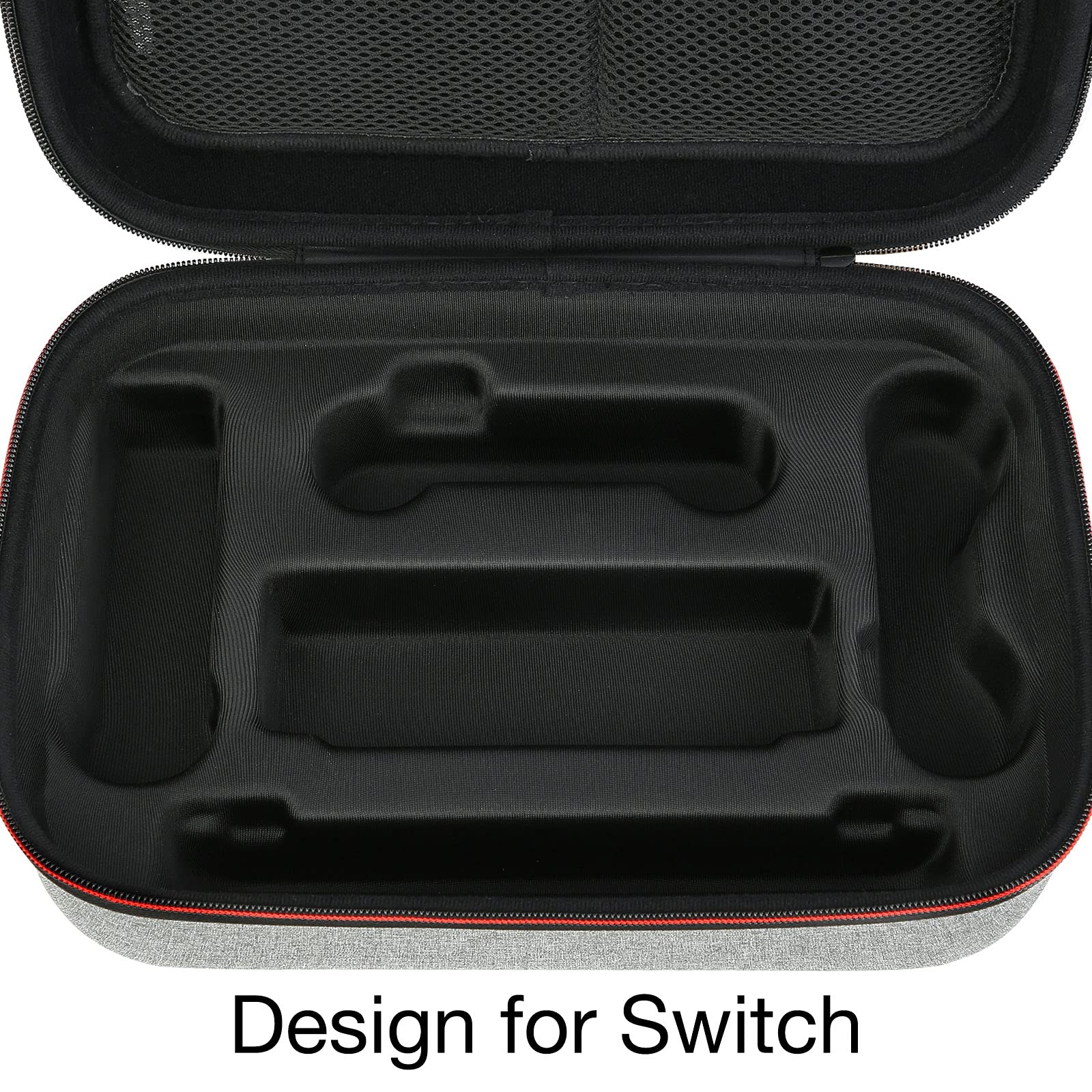 HEYSTOP Carrying Case Compatible with Nintendo Switch, Switch Case with 18 Games Cartridges Protective Hard Shell Travel Carrying Case Pouch for Nintendo Switch Console & Accessories (Grey)
