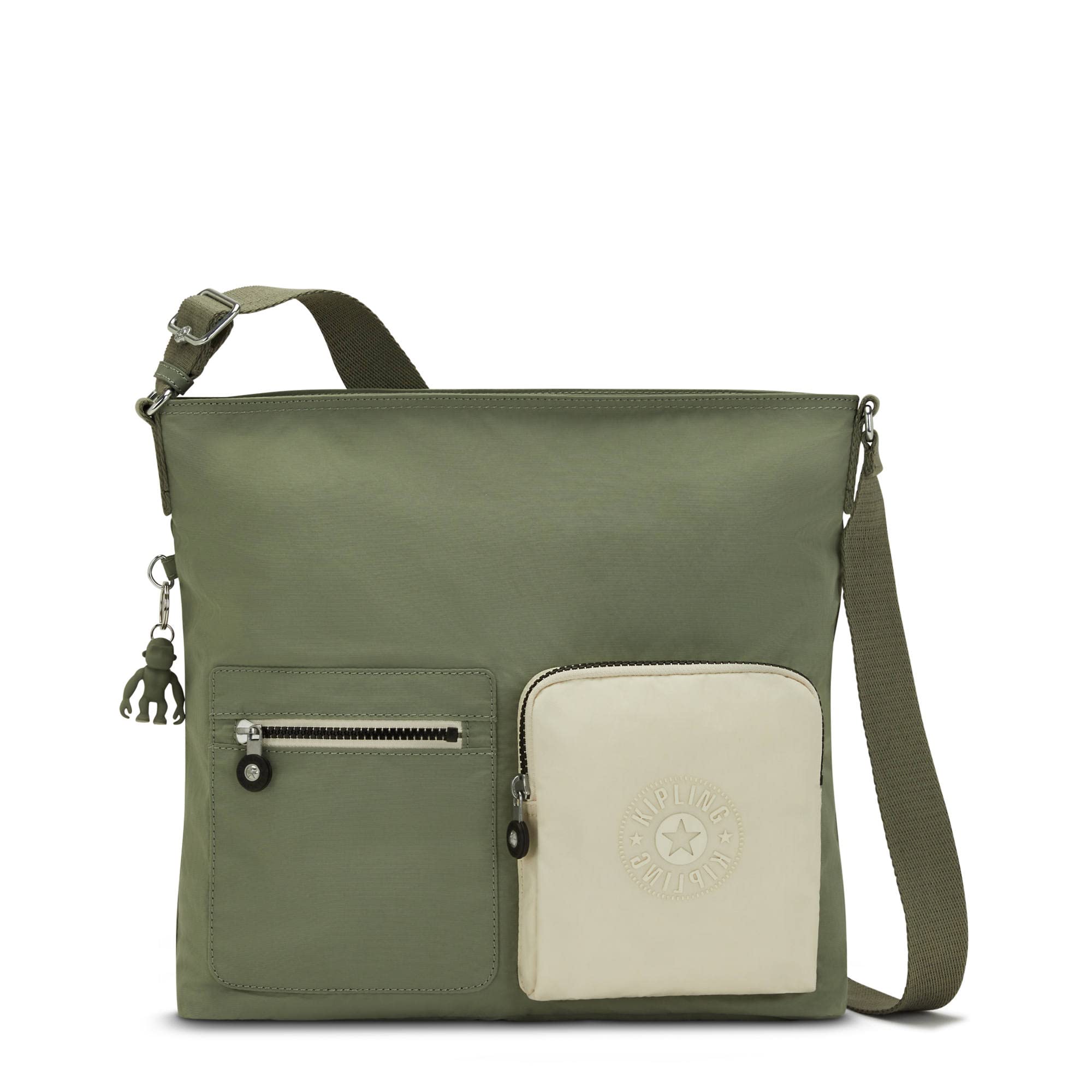 Kipling womens Eirene Crossbody Bag, Sage Green Bl, 14 L x 12.5 H 5.25 D US