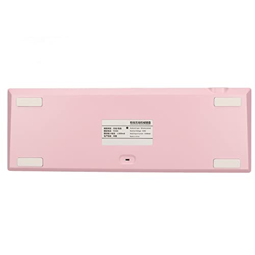 Naroote Modular Mechanical Gaming Keyboard, Wide Compatibility 61 Keys Mechanical Keyboard DIY Kit with ABS Shell RGB (Pink)