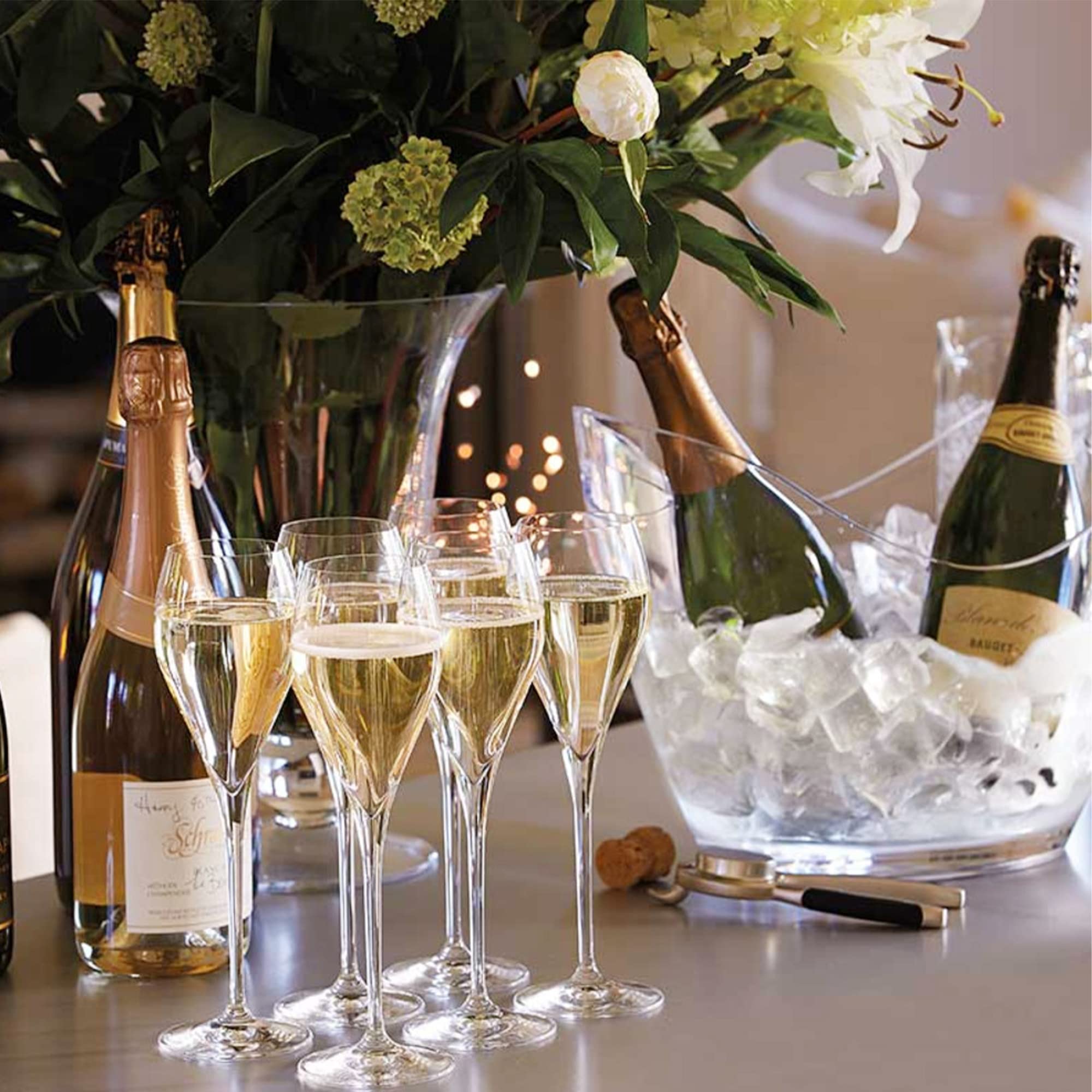 Ice Bucket Party Clear Acrylic Wine or Champagne Bottles Drinks Chiller (1, 8 Liter)
