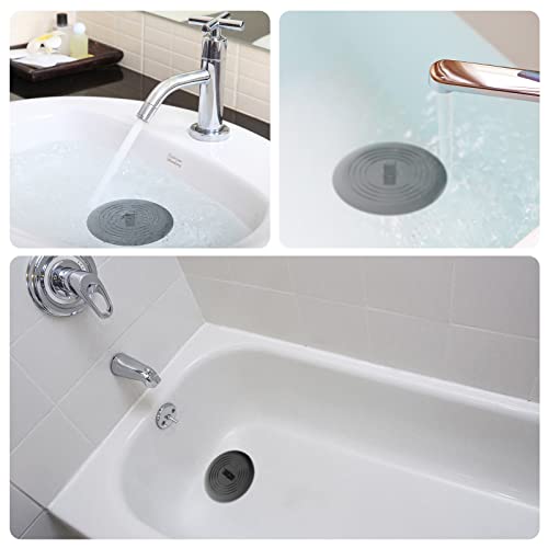 Ledorr 6PCS Kitchen Sink Strainer Sink Stopper, Universal Silicone Kitchen Sink Drain Strainer Cover Plug Stopper Kit, 4.5 Inch Stainless Steel Sink Filter Strainer, Food Catcher for Kitchen Sink