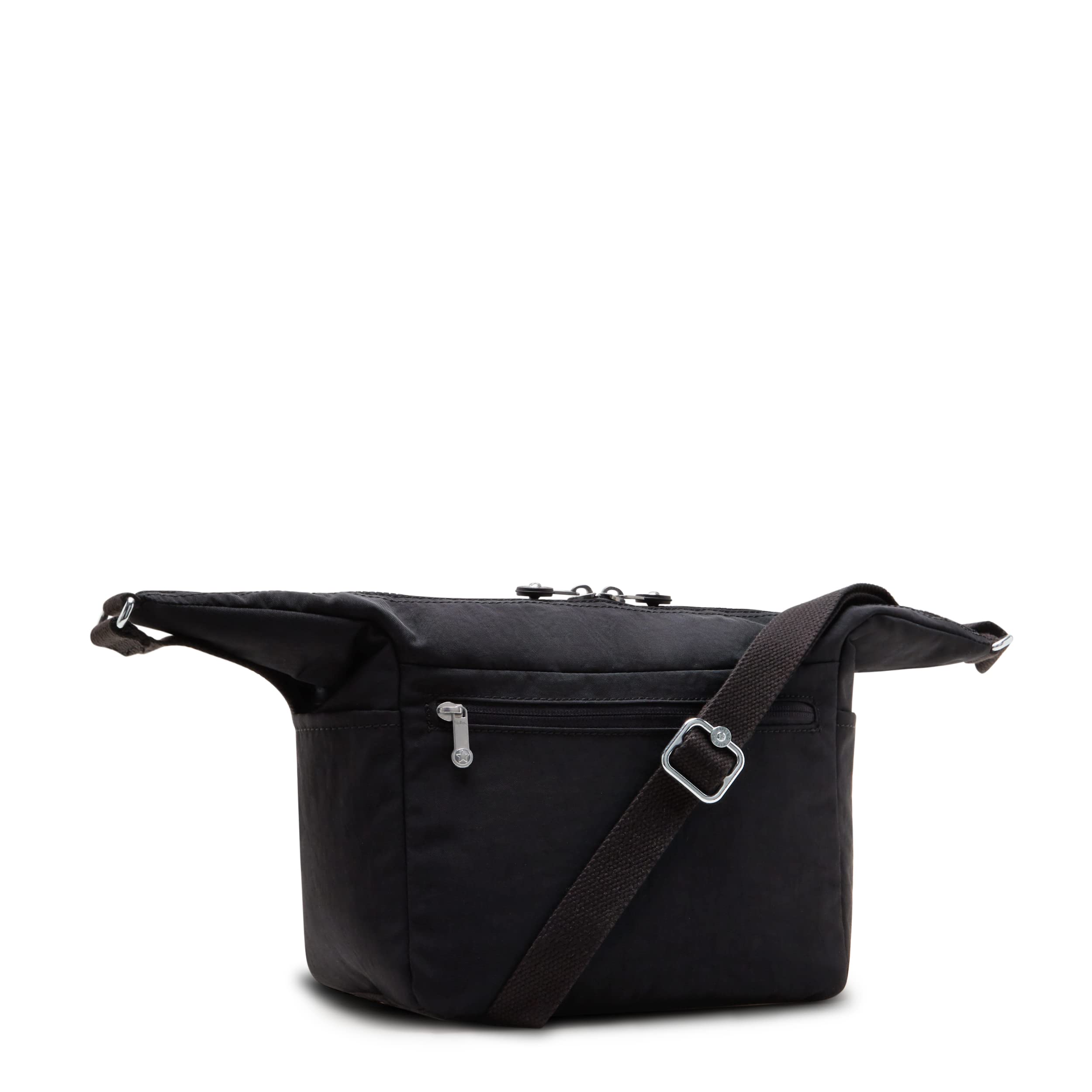 Kipling Womens Women's Erica Small Bag, Jetset Traveller, Small Handbag, Polyester Crossbody Bag, Quartz Metallic, 10.5 L x 7.25 H 5.75 D US