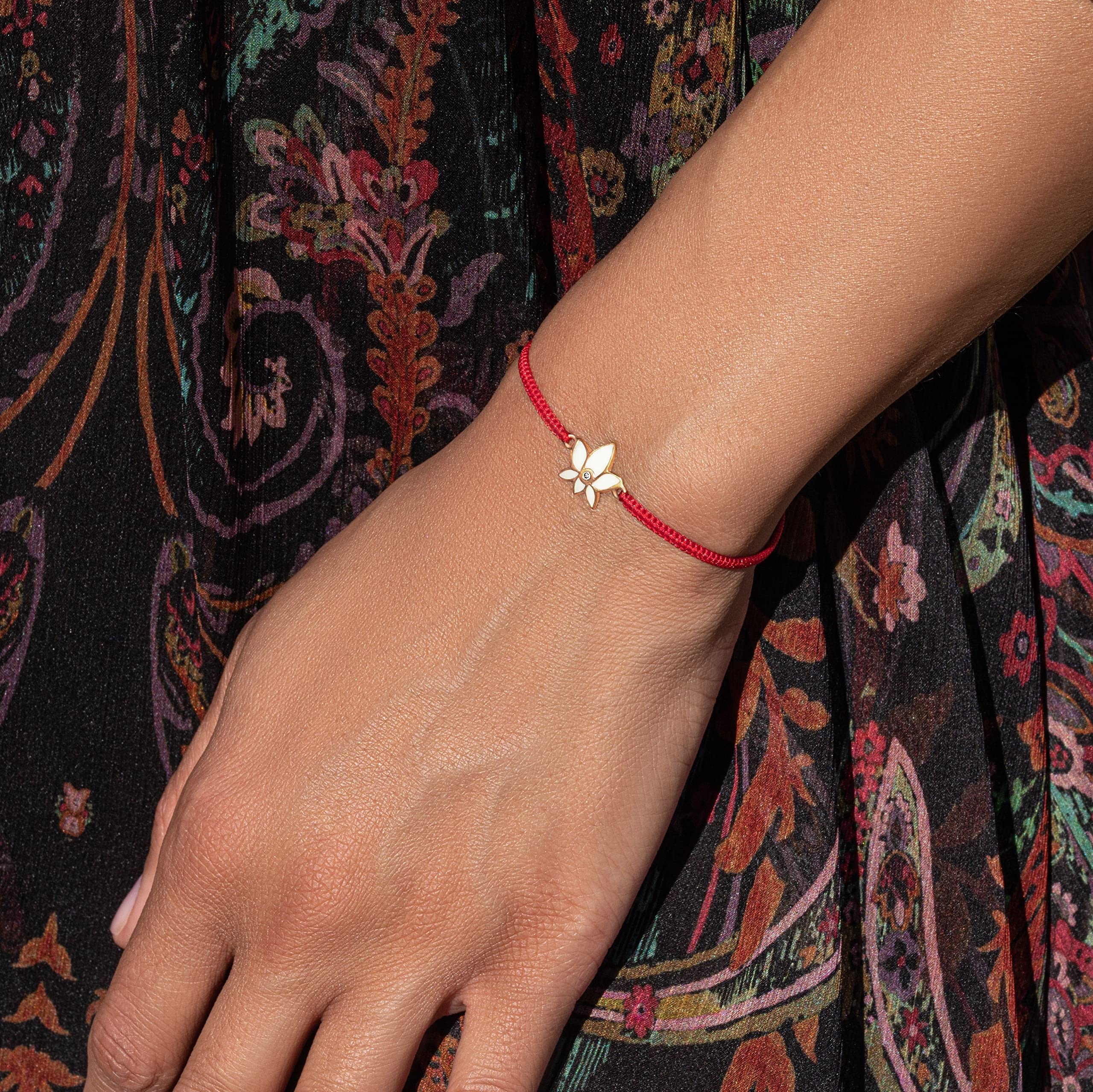 KARMA AND LUCK Women's 925 Sterling Silver, Adjustable Drawstring Closure Red String Bracelet for Spiritual Power | 6" - 9" adjustable | Available in Cross, Lotus and Heart Charm