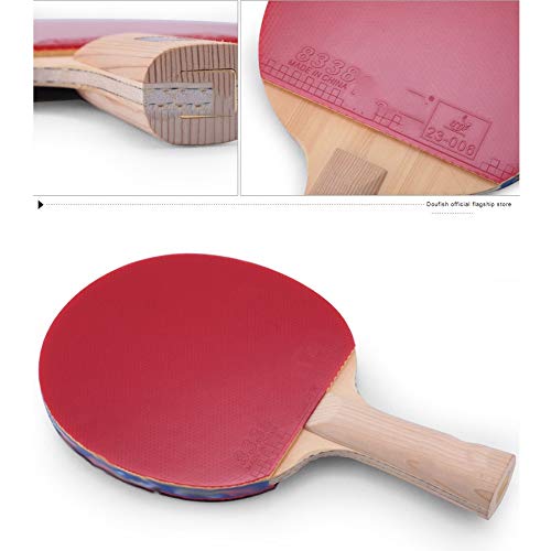 Hewen-Ping Pong Set Professional Grade 9 Star Durable Pingpong Paddle Table Tennis Racket Ping Pong Bat Set with Racket Case Table Tennis Bat (Size : Long)