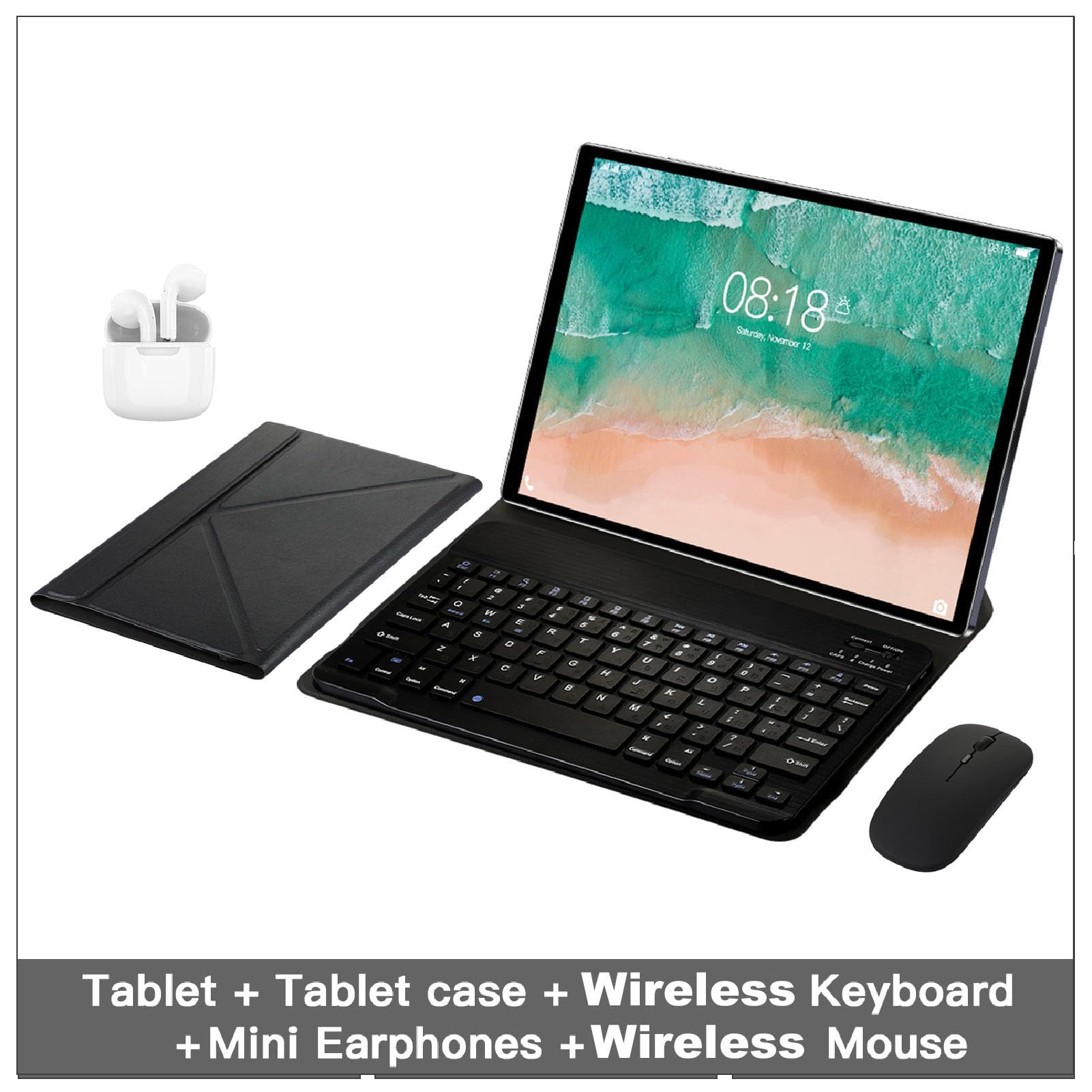 ICRPSTU Gaming Tablet, Office Tablet 8800mAh US Plug 100‑240V with Headphone and Mouse Keyboard for Home (#2)