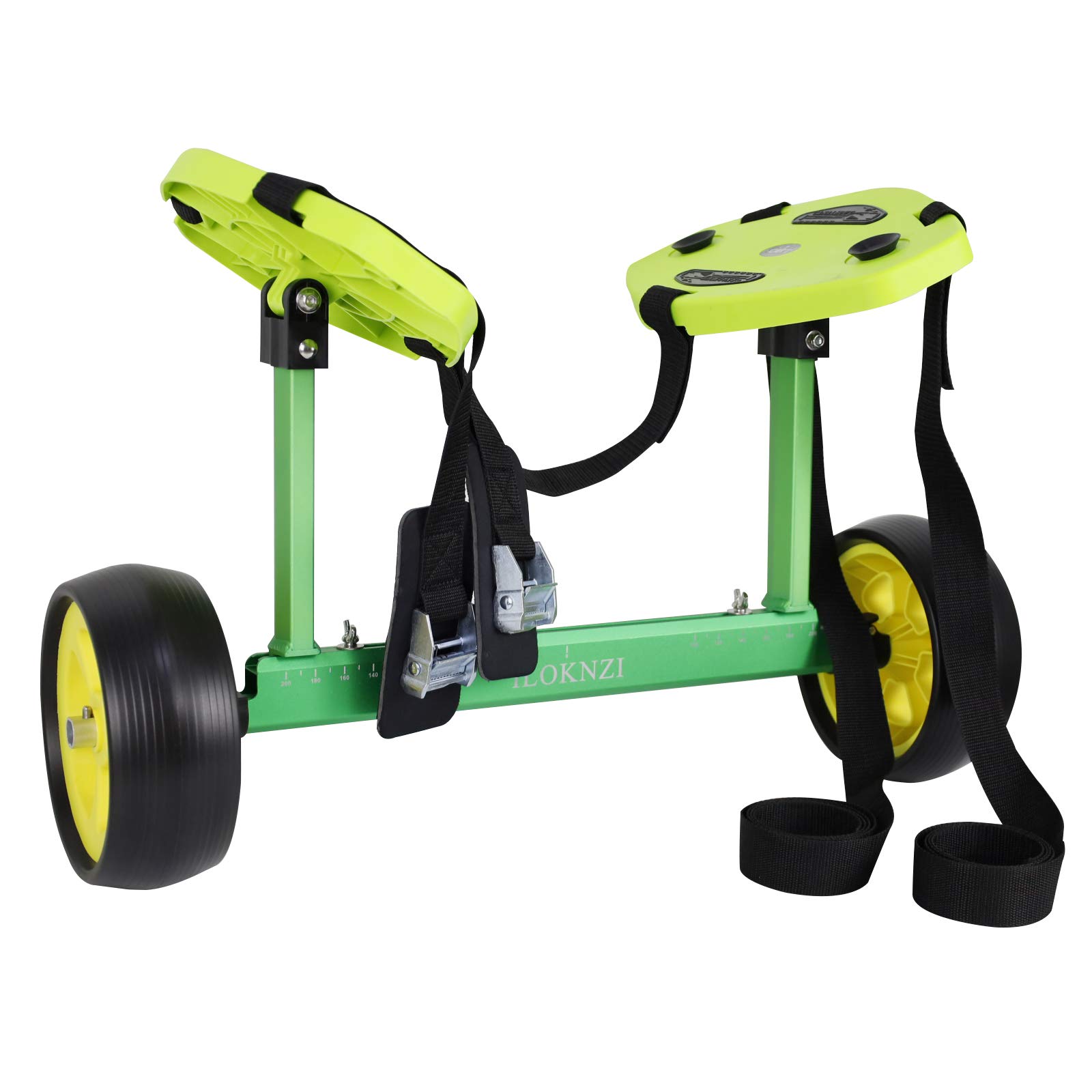 ILOKNZI Green Goblin Long Shaft Kayak Cart with Suction Cup for Carrying Kayaks、Canoes、Paddle Boards, Easy to Operate,Adjust The Angle According to Bottom arc
