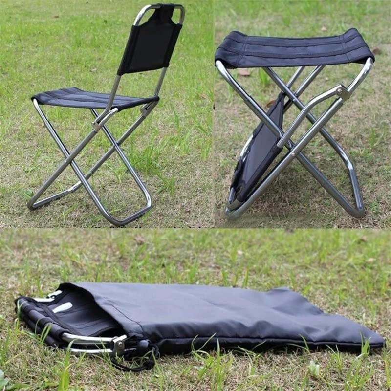 LMMDDP Outdoor Aluminum Alloy Portable Folding Fishing Chair Picnic Camping Stool