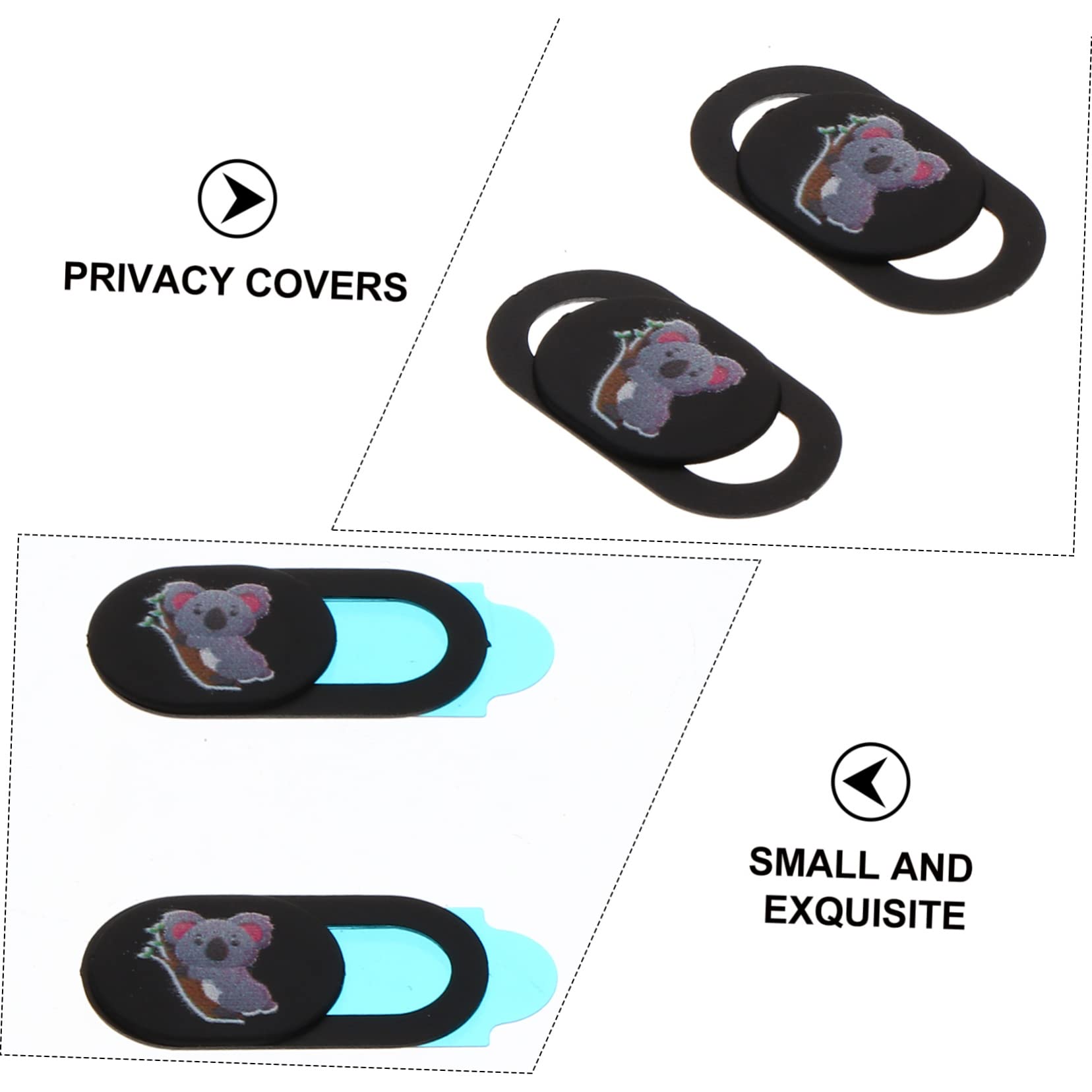 Mobestech 9 Pcs Camera Privacy Cover Environmental Protection Material Plastic Cell Phone Tablet