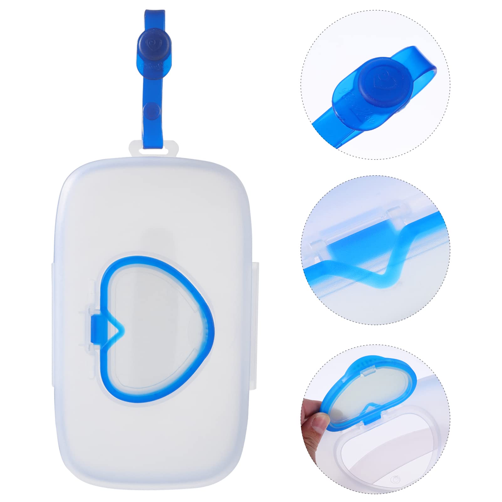 On- Diaper Wipe Holders The- Go Wipes Dispenser Baby Outdoor Travel Stroller Box Refillable Container for Car Bathroom Living Room Sky- Pouch Blue Travel Tissue