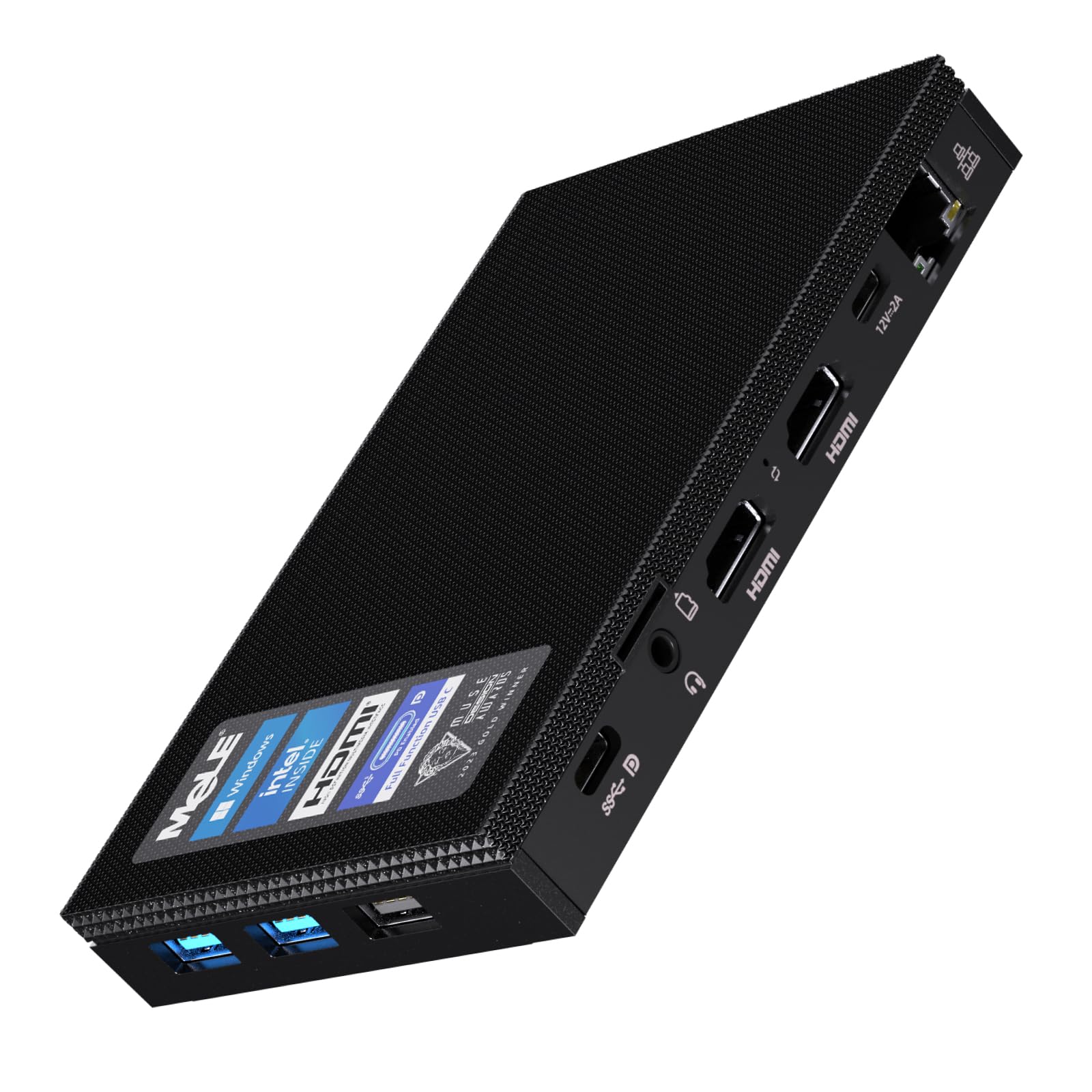 MeLE Quieter3C Fanless Mini PC Windows 11 Pro 8GB DDR4 128GB ROM Slim Desktop PC Celeron N5105(up to 2.9GHz) Micro Computer USB-C Dual HDMI 4K, VESA Mount, WiFi 6, BT5.2 Office PC