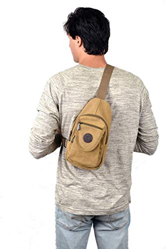 WESTEND Crossbody Canvas Sling Bag with Adjustable Strap-Travel Small Daypack