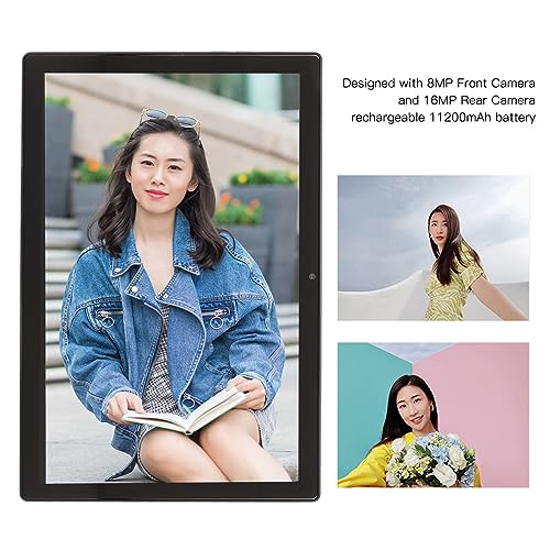 ICRPSTU Tablet PC, Office Tablet 8MP 16MP Camera 10.1 Inch 12GB 512GB Memory 4G LTE 5G WiFi for School (Blue)