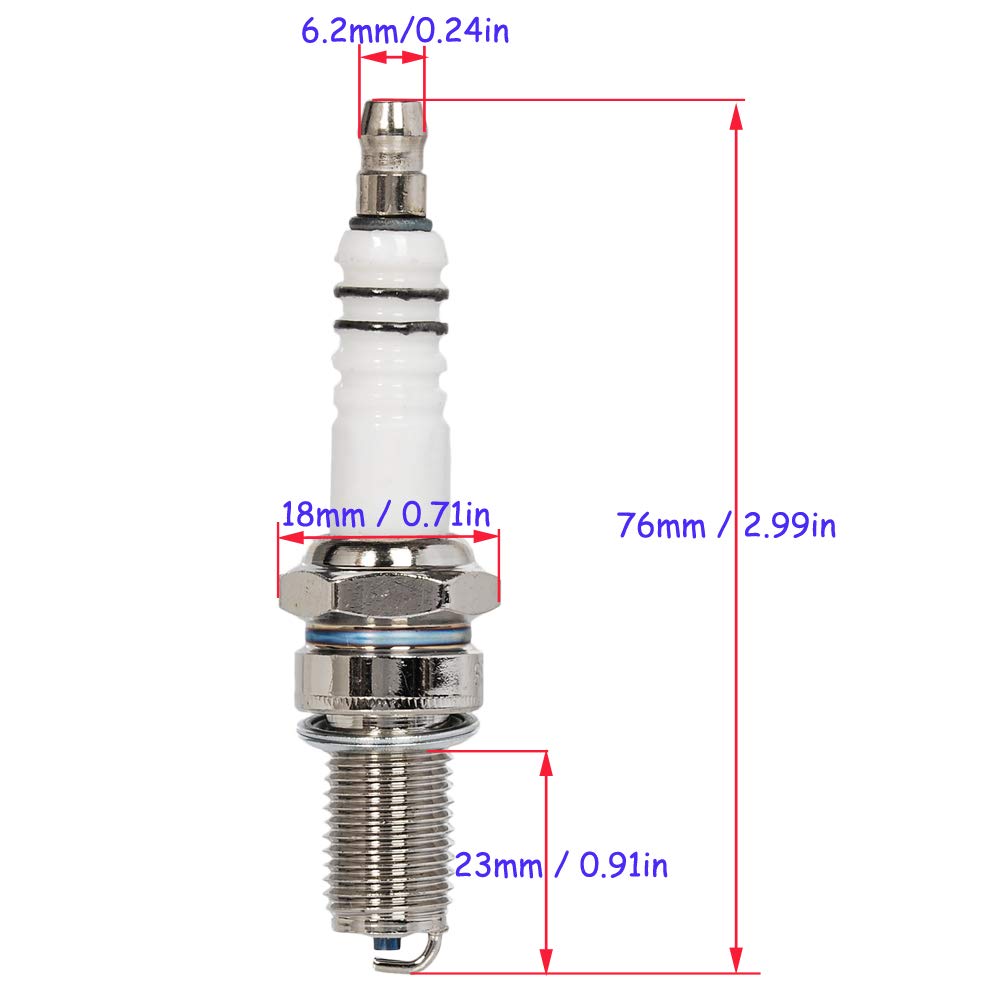 HIFROM Air Filter Element Cleaner with Oil Filter Spark Plug Kit Replacement for 2005-2013 Yamaha Raptor 350 YFM350R Replace 1UY-14451-00-00 1UY134400100