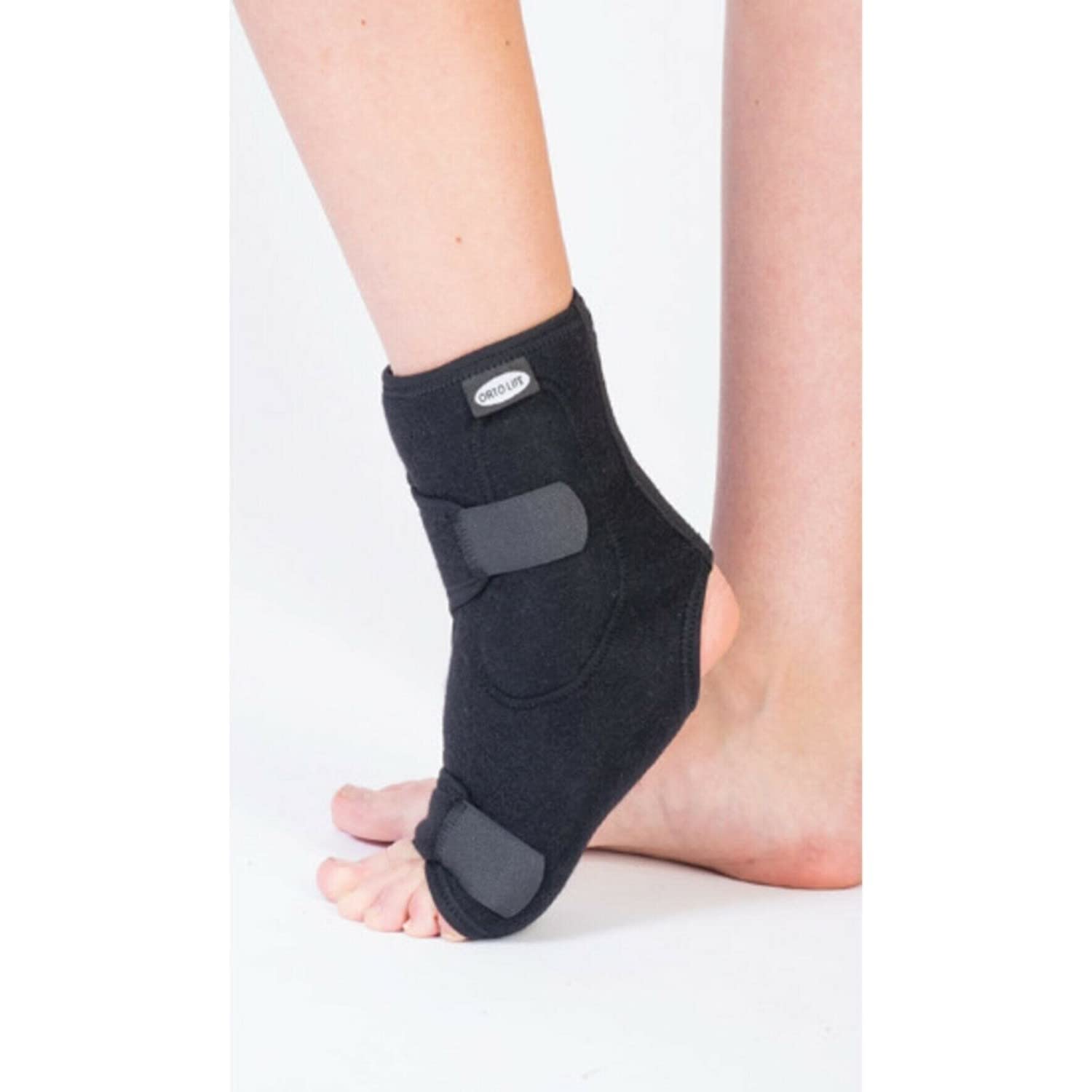 Malleol Supported Ankle Support for Women and Men - Sprained Ankle, Support, Sprains, Injury Healing, Lace-up Running, Basketball, Volleyball (Standard Size), black